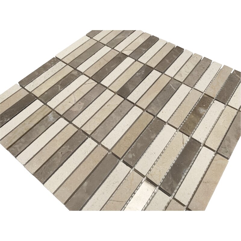 Limestone Linear Mosaic Wall & Floor Tile - Orange County Tiles