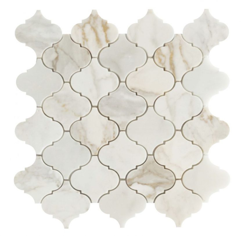 Arabesque Calacatta Gold Mosaic Tile | Orange County Tiles
